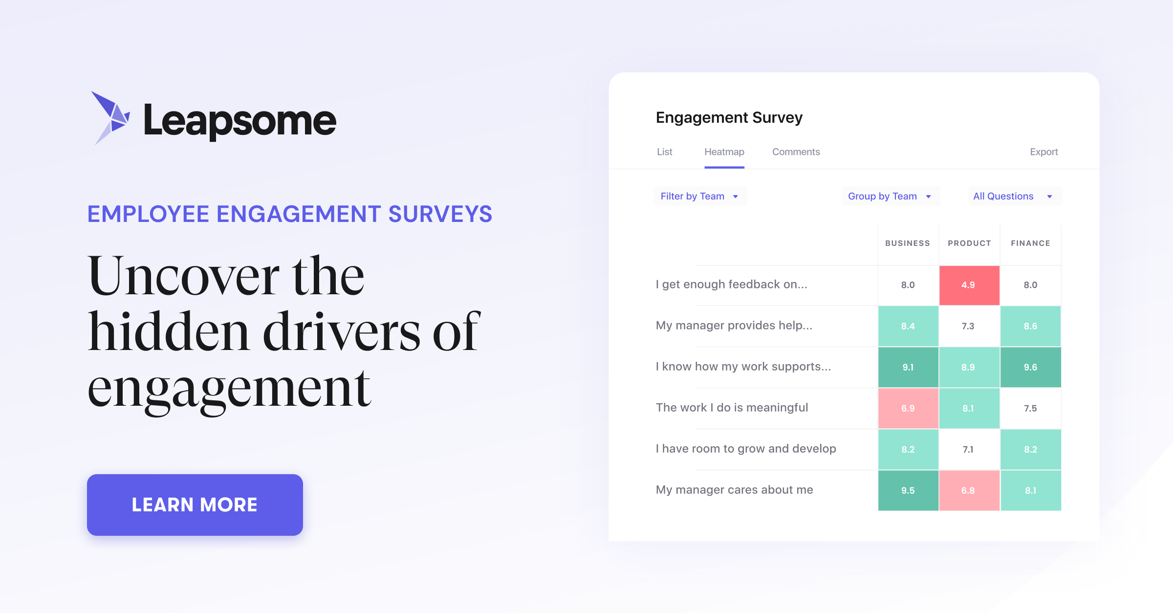 Employee Engagement & Pulse Survey Software | Leapsome